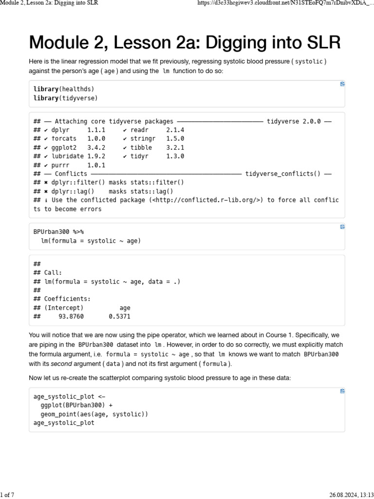 Module 2, Lesson 2a_ Digging into SLR | PDF