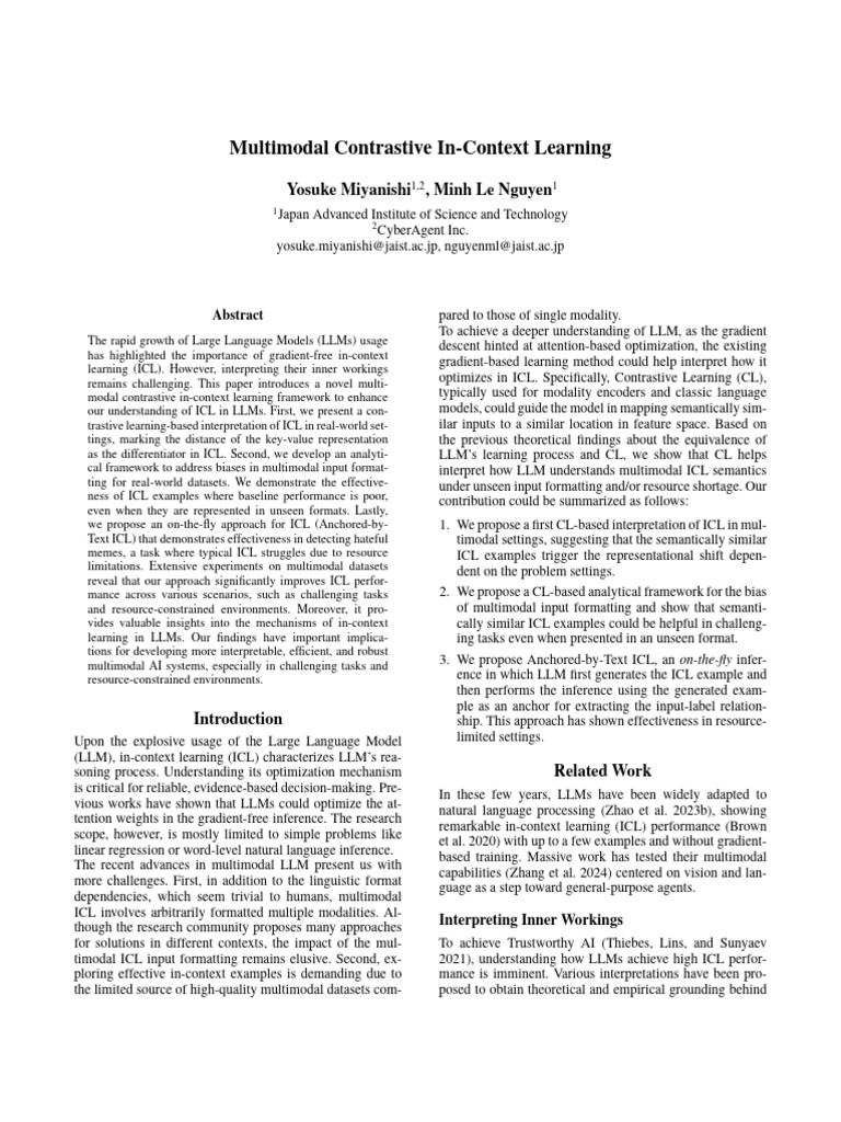 2408.12959v1 Multimodal ICL | PDF