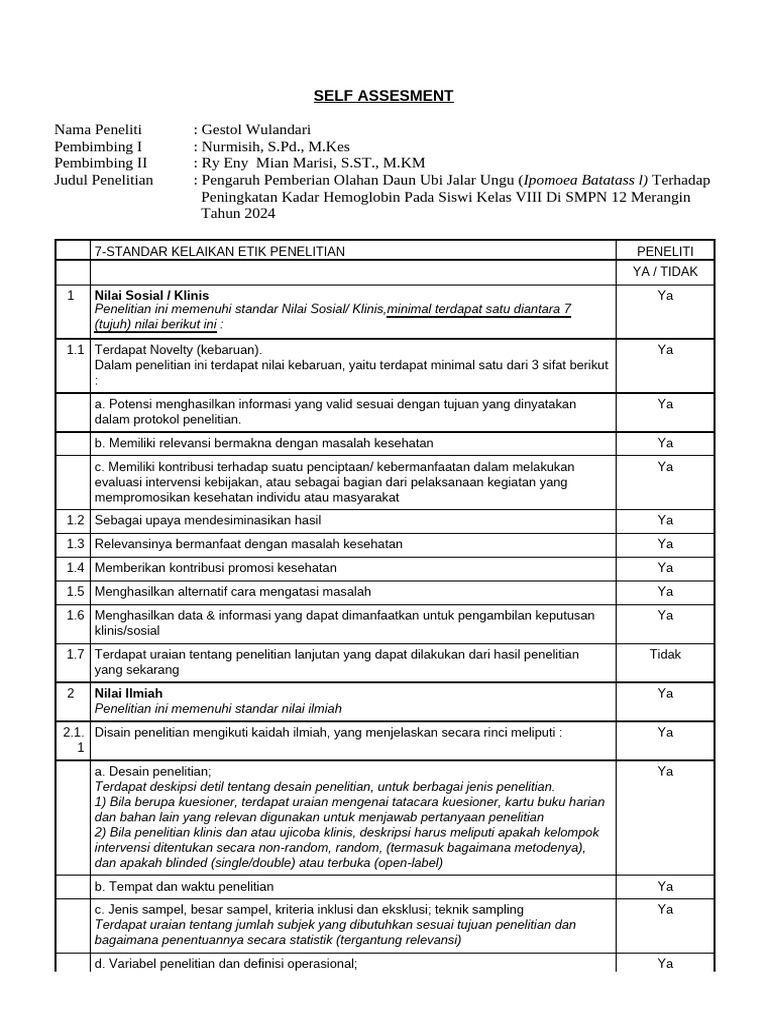Self Assesment | PDF