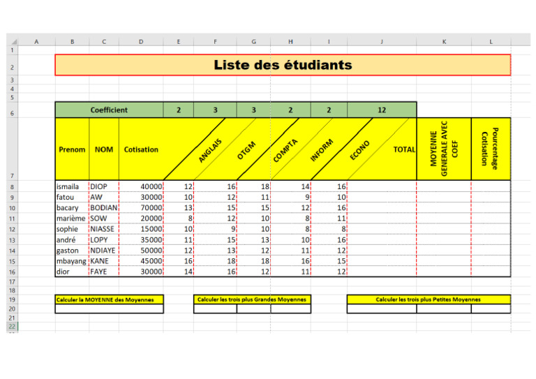 TD1 Excel Mise en Forme | PDF
