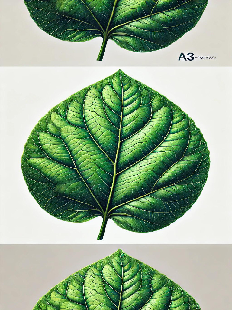 Realistic Large Green Leaf A3 | PDF