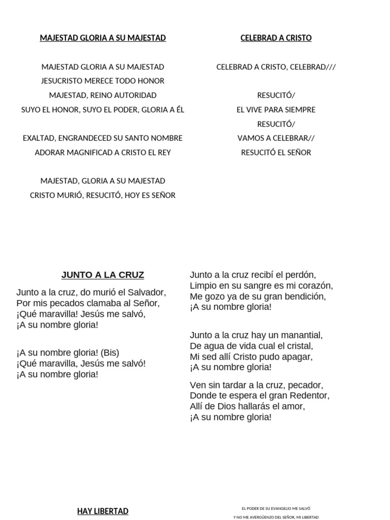 Majestad Gloria A Su Majestad Celebrad A Cristo | PDF