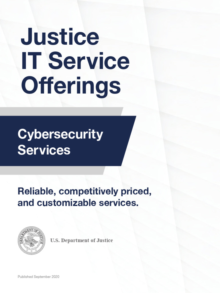 Justice It Service Offerings - Cyber Book 508 11062020 Opt | PDF