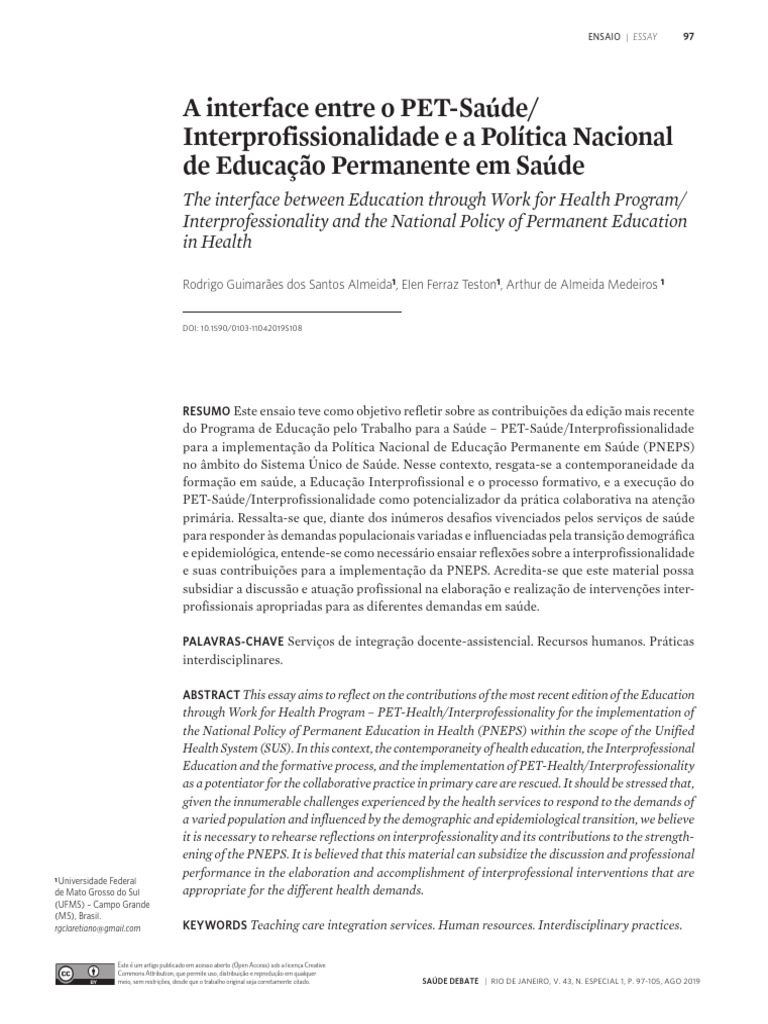 Tema 4 Interprofissionalidade e EPS | PDF | Pedagogia | Autoajuda