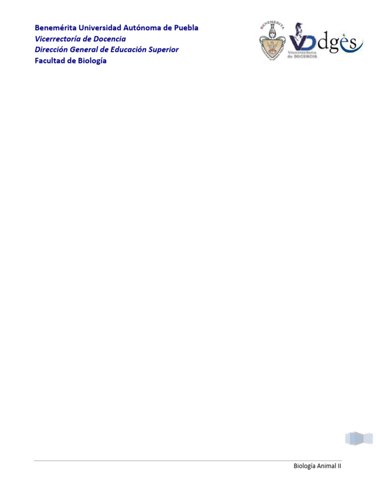Biologia Animal II Temario | PDF