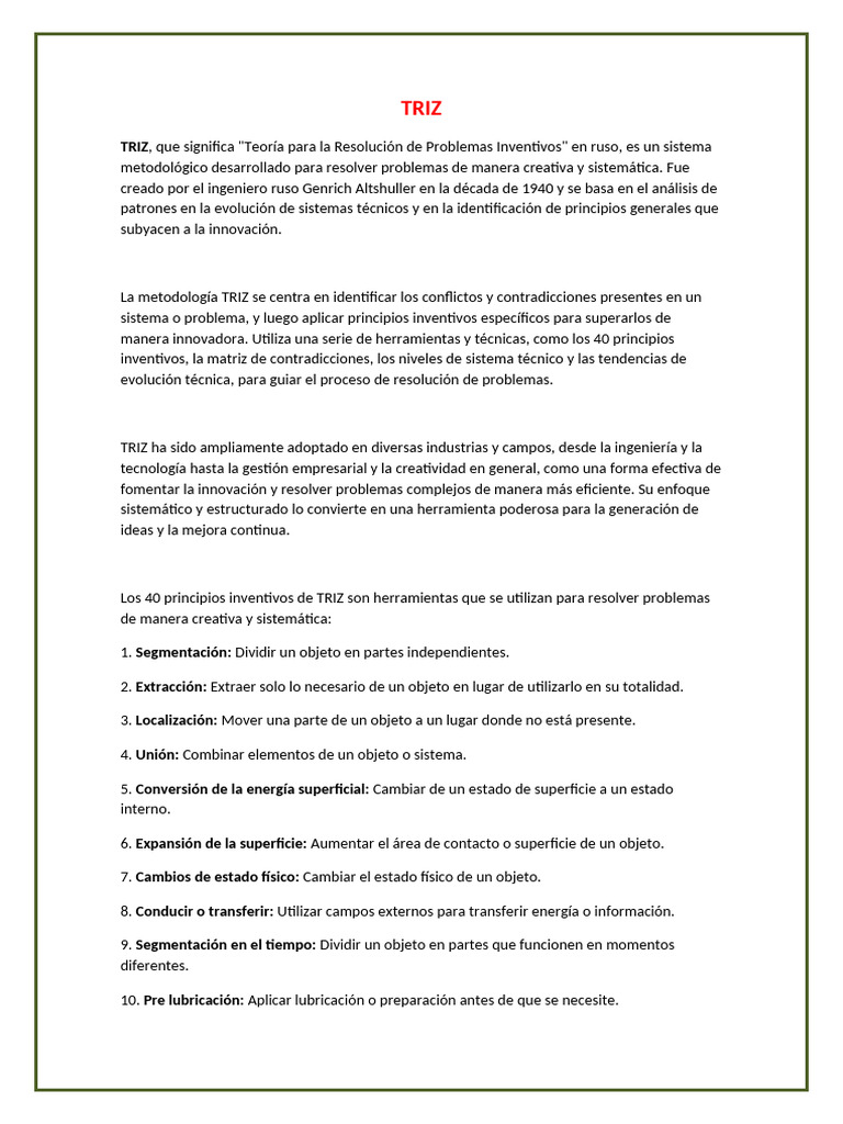 TRIZ | PDF