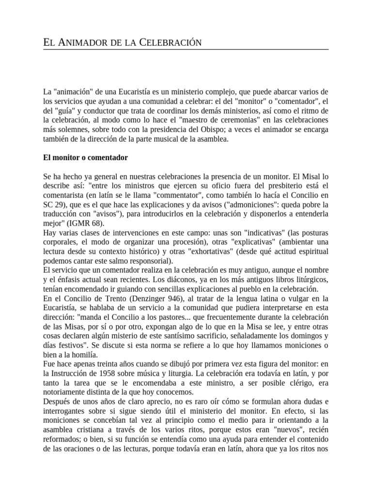 5.el Animador de La Celebración | PDF