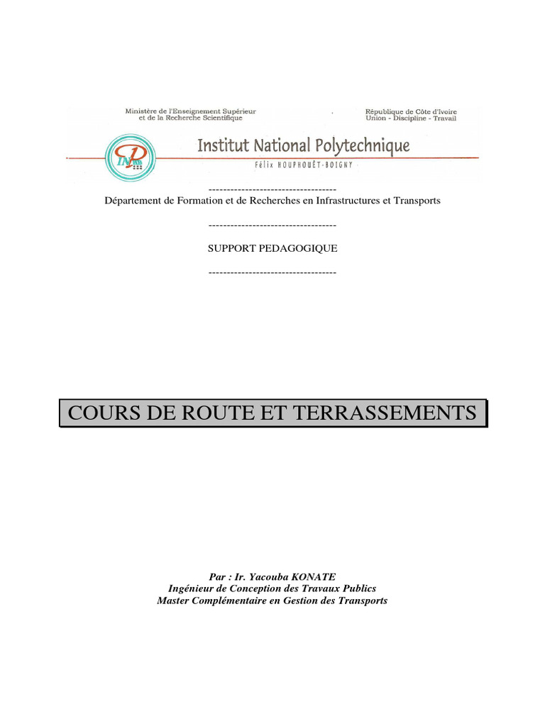 COURS DE ROUTE Inpo | PDF