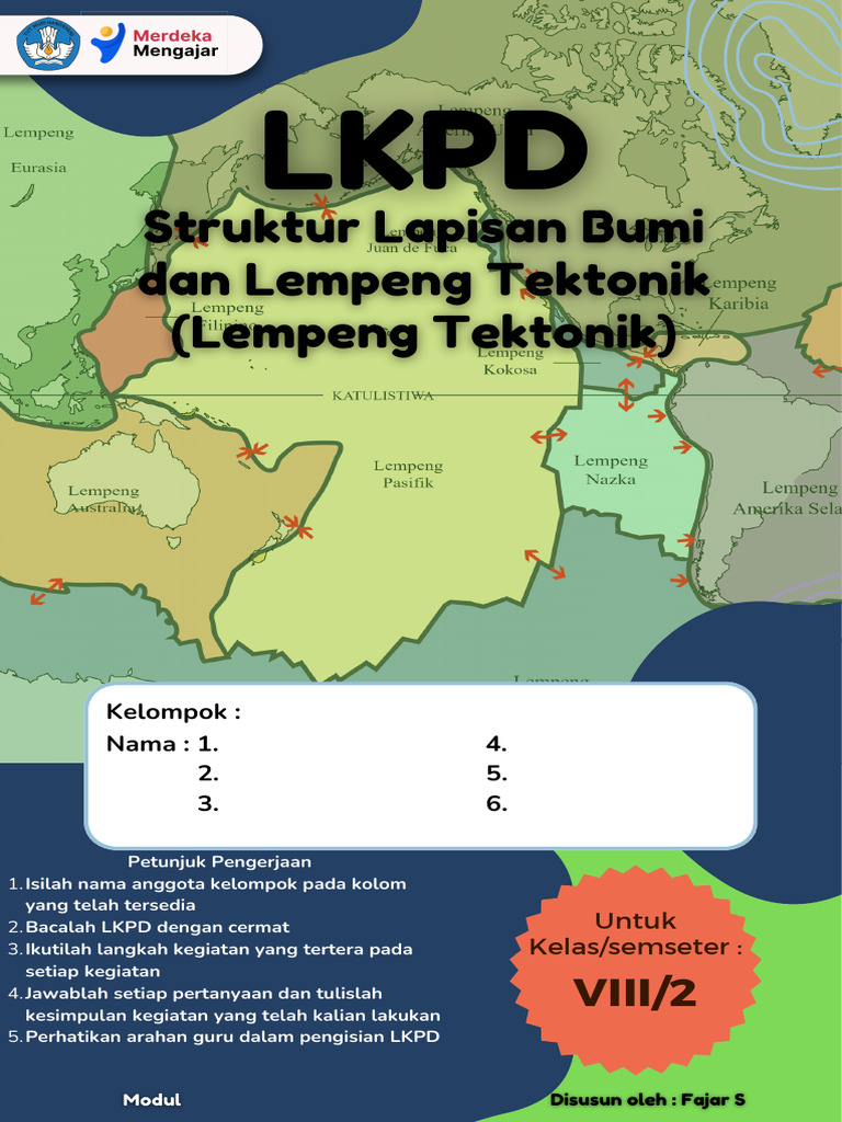 LKPD Struktur Lempeng Tektonik - Siklus 1 PTK | PDF