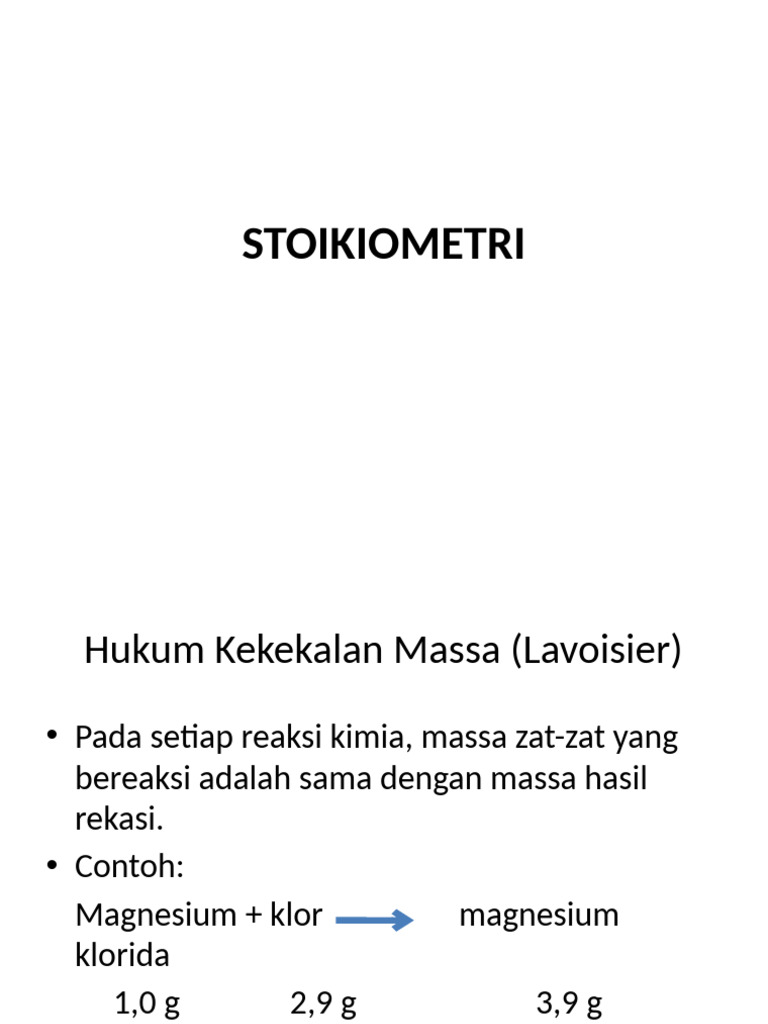 Stoikiometri | PDF