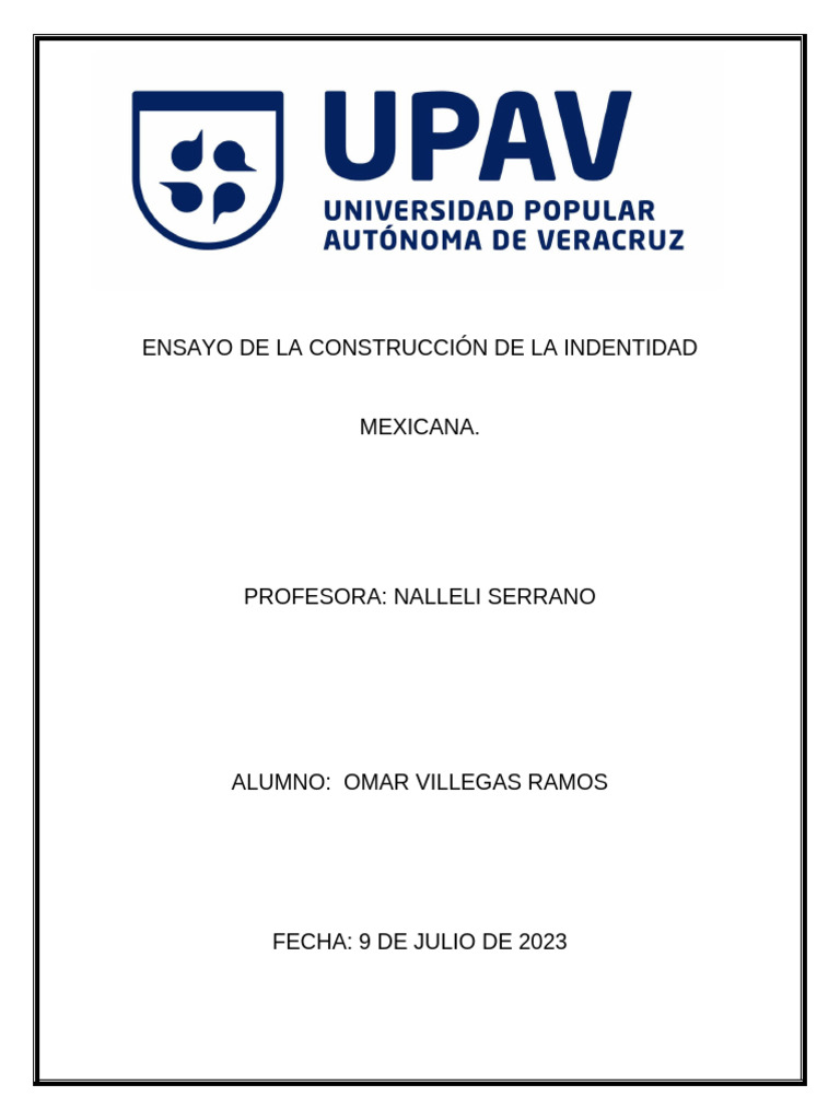 Ensayo de Identidad Nacional Mexicana | PDF