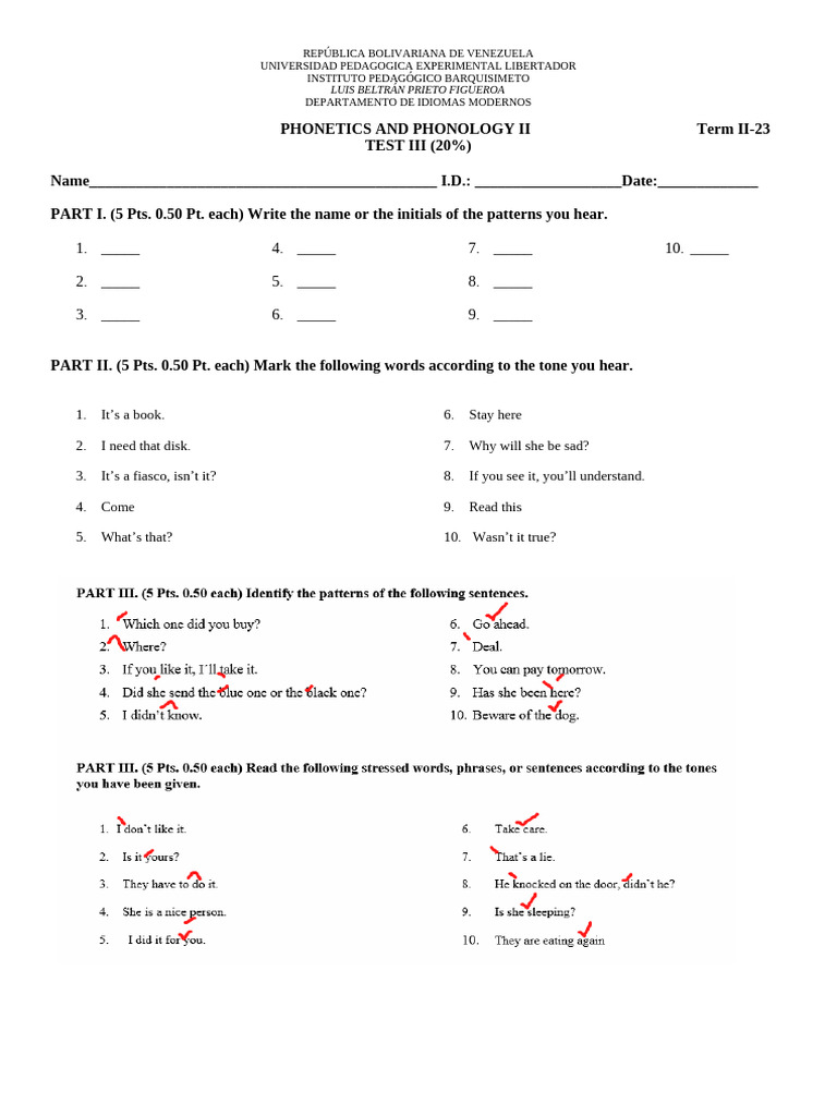 Test 3 Patterns | PDF