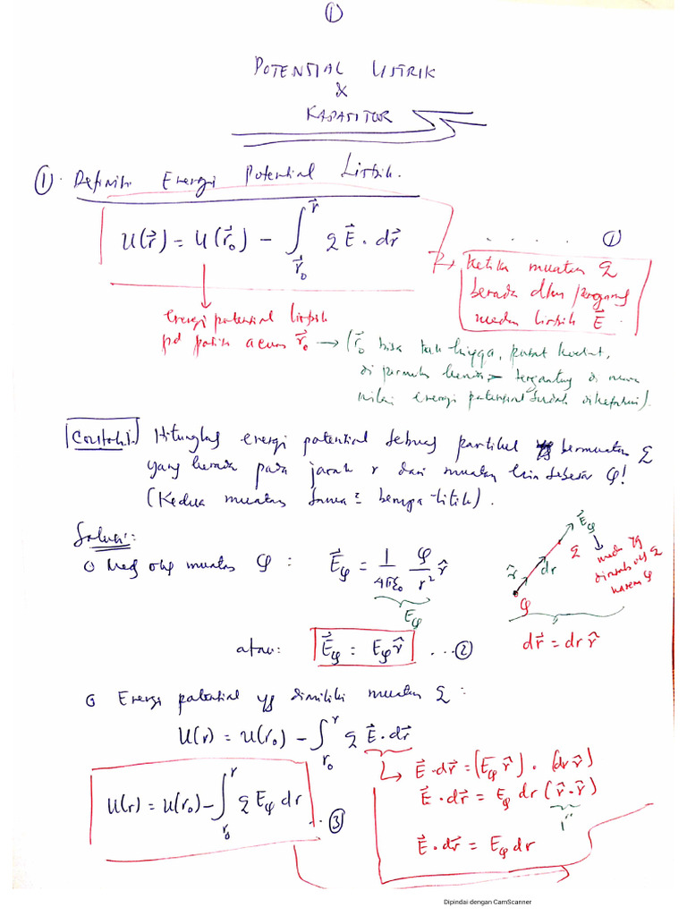 Pertemuan 3 - Potensial Listrik Dan Kapasitor (Part 1) | PDF