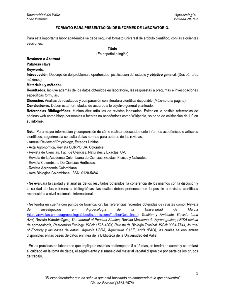 Guía Fichas e Informes. Normas APA 2019 | PDF