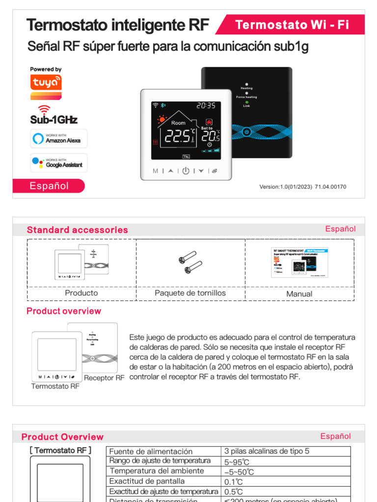 Termostato Wifi - R9BW&RC9Plus-Español Manual | PDF