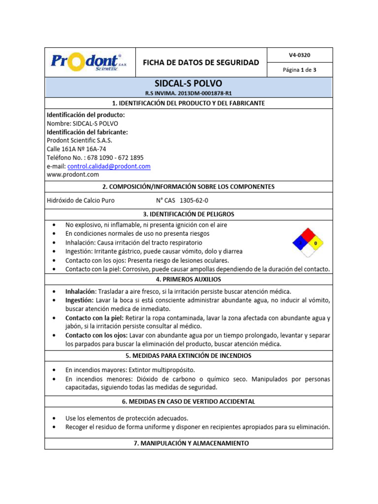 Sidcal Polvo FDS V4 0320 2 | PDF