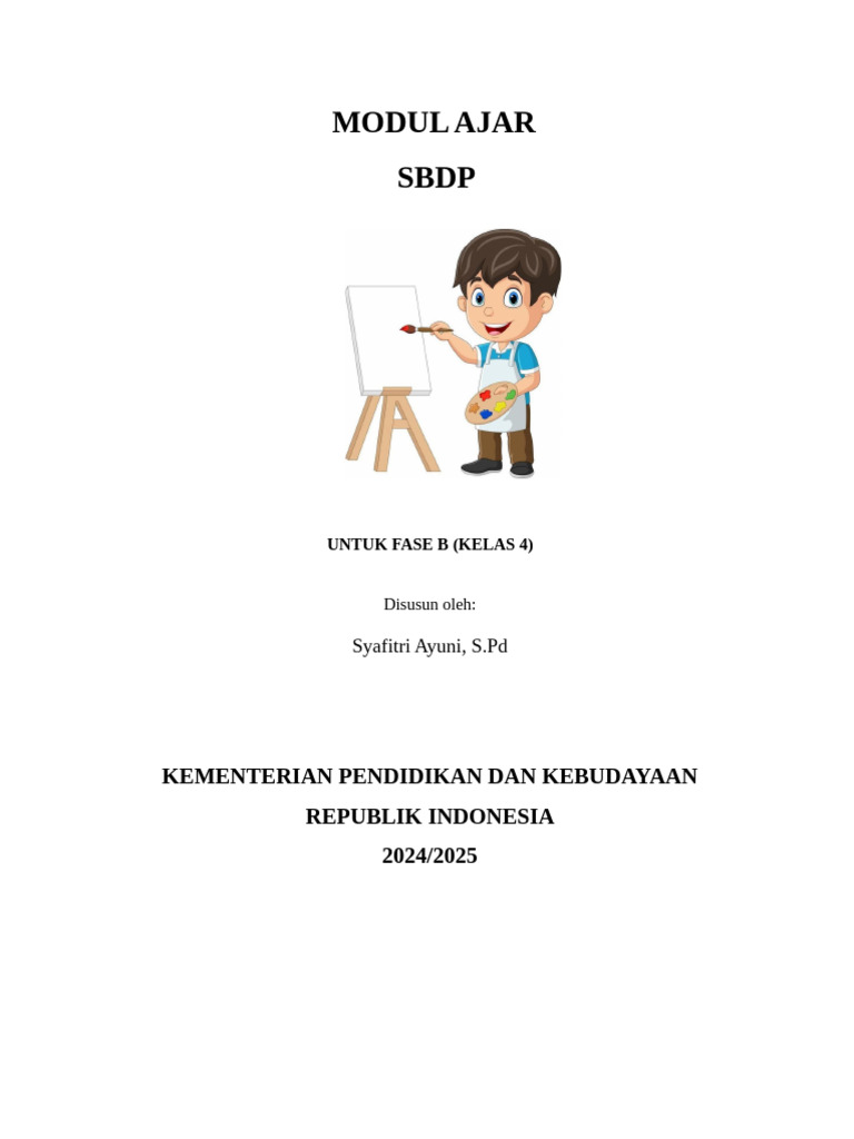 Modul Ajar SBDP KLS 4 | PDF
