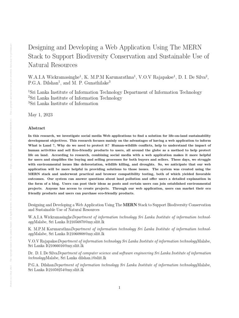 Designing and Developing A Web Application Using The MERN Stack To ...