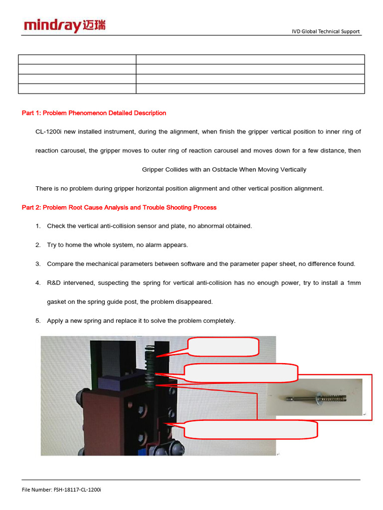 CL-1200i-Trouble Shooting of Gripper Collides With An Obstacle When Moving Vertically - V1.0 ...