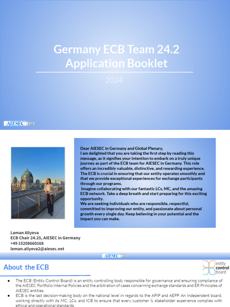 ECB Application | PDF