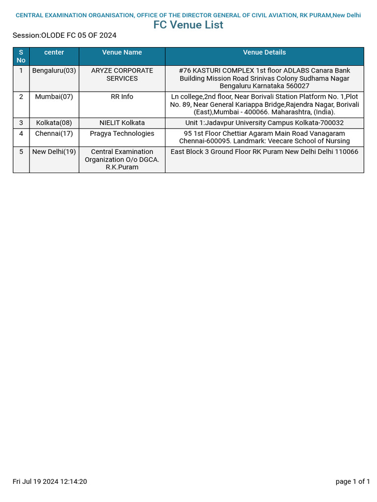 DGCA Computer Number Requirements | PDF