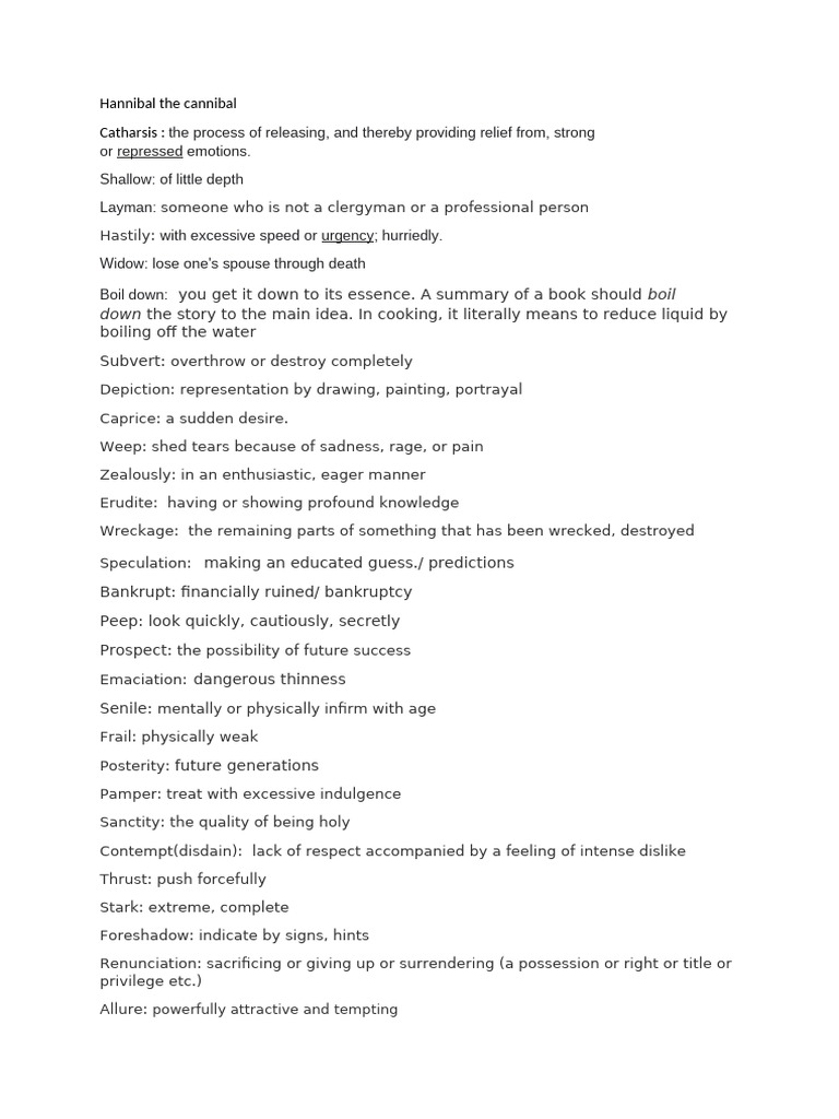Hannibal The Cannibal | PDF