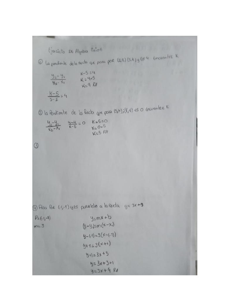 Deber 2 de Algebra Lineal | PDF