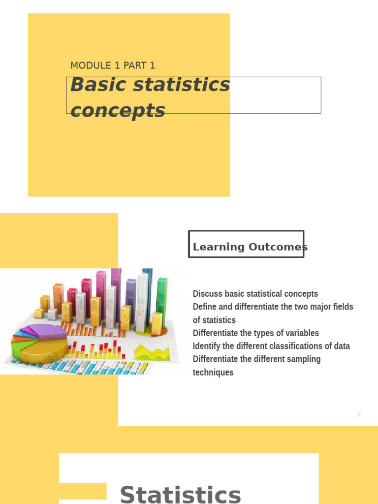 Module 1 Basic Statistics Concepts | PDF