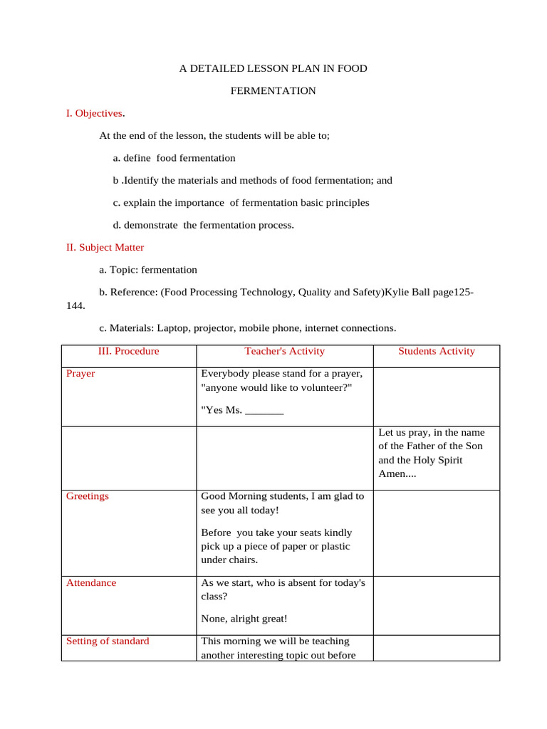 HE 5 DEMONSTRATION LESSON PLAN_4 | PDF