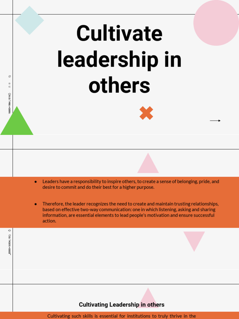 Cultivate Leadership in Others | PDF