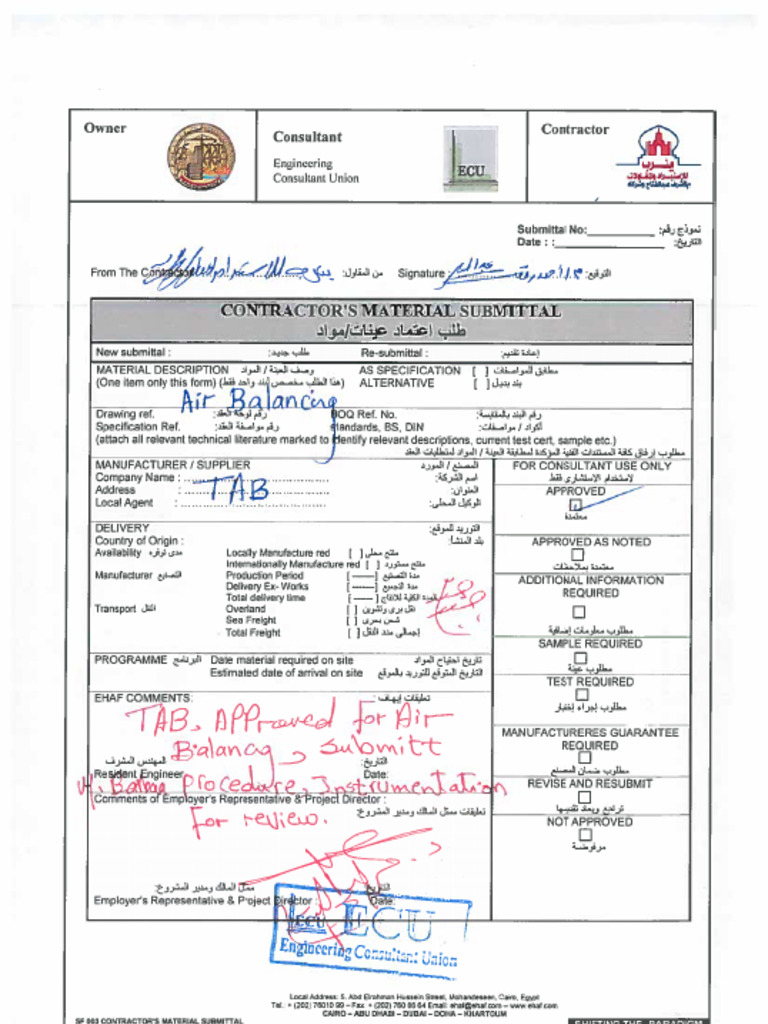 AIR BALANCING -TAB | PDF