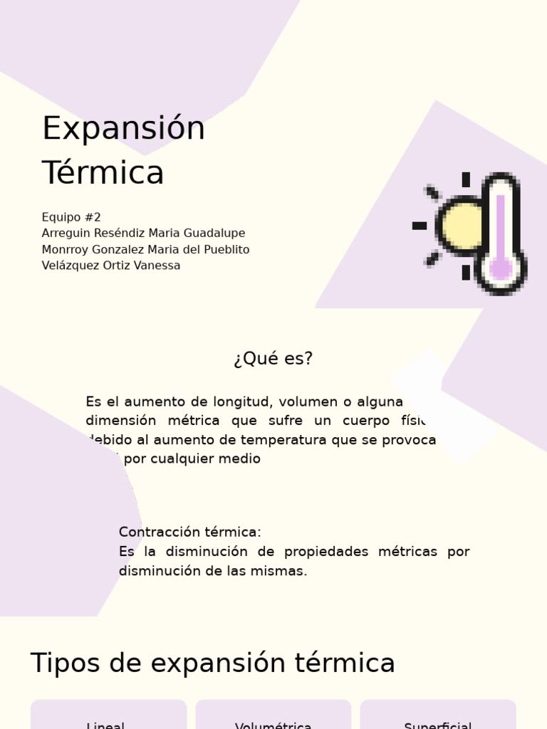 Presentación Expansion Termica - Equipo 2 | PDF