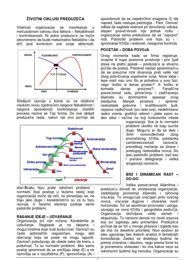Zivotni Ciklus Preduzeca | PDF