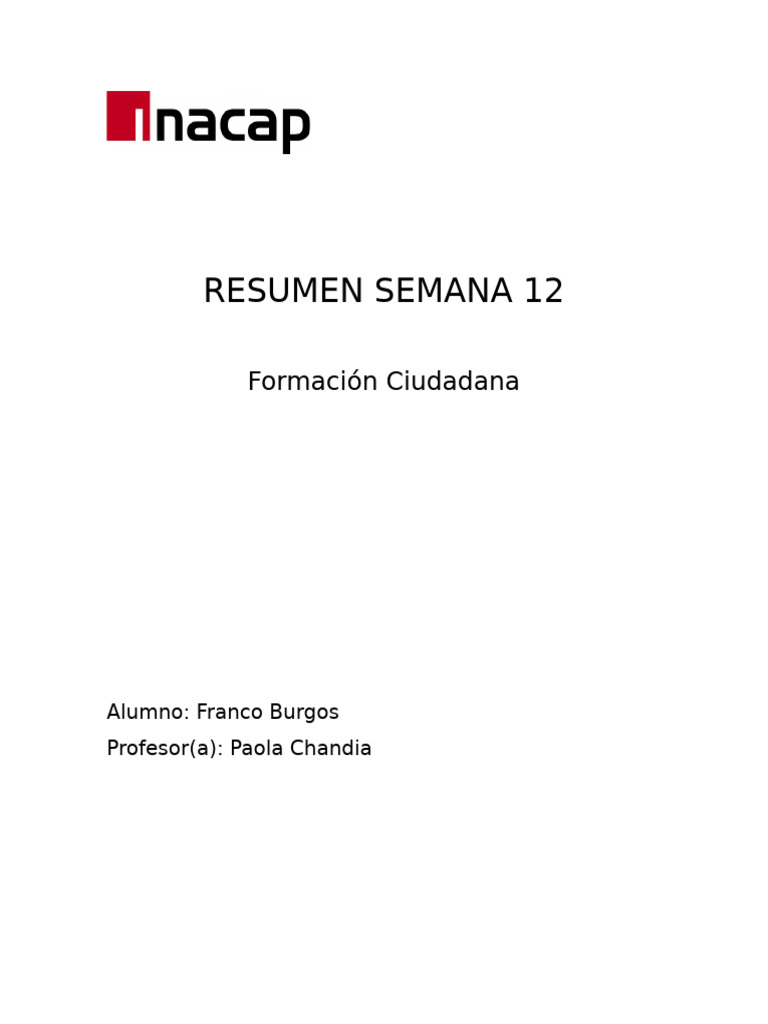 Resumen Semana 12 | PDF