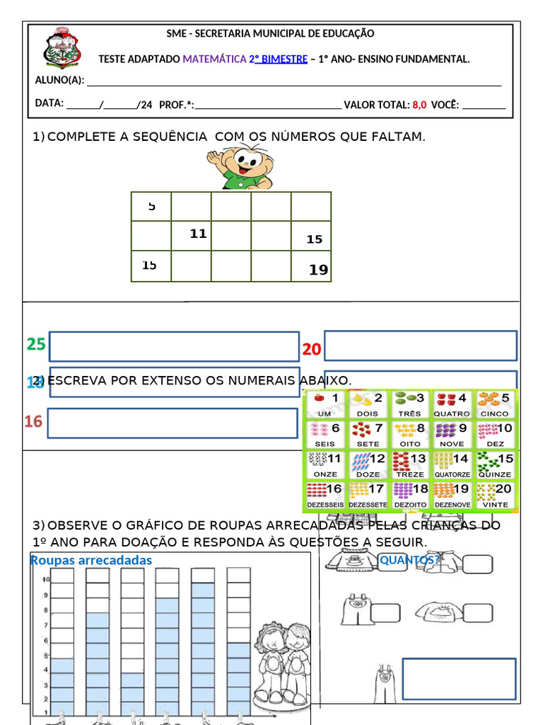 Prova Adaptada Ana Matemática Pdf