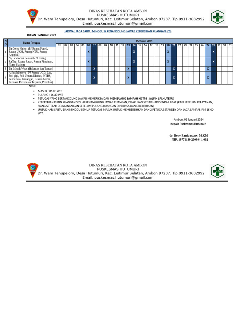 Jadwal CS 2023 (1) November | PDF