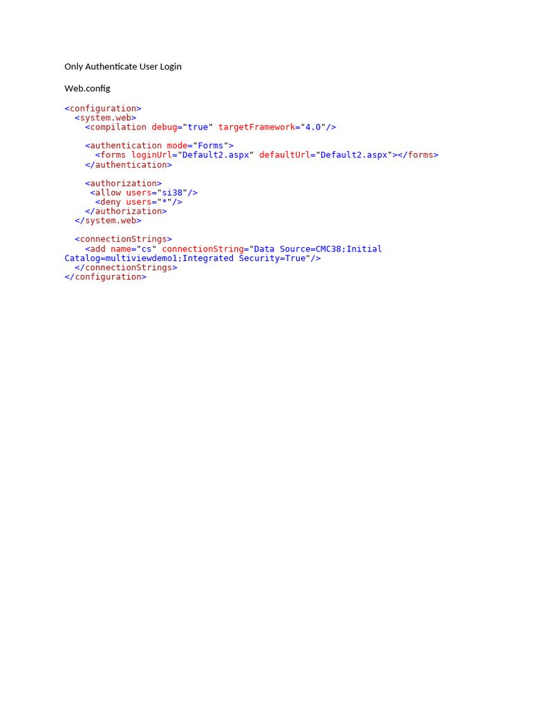 Authenticate User Login | PDF