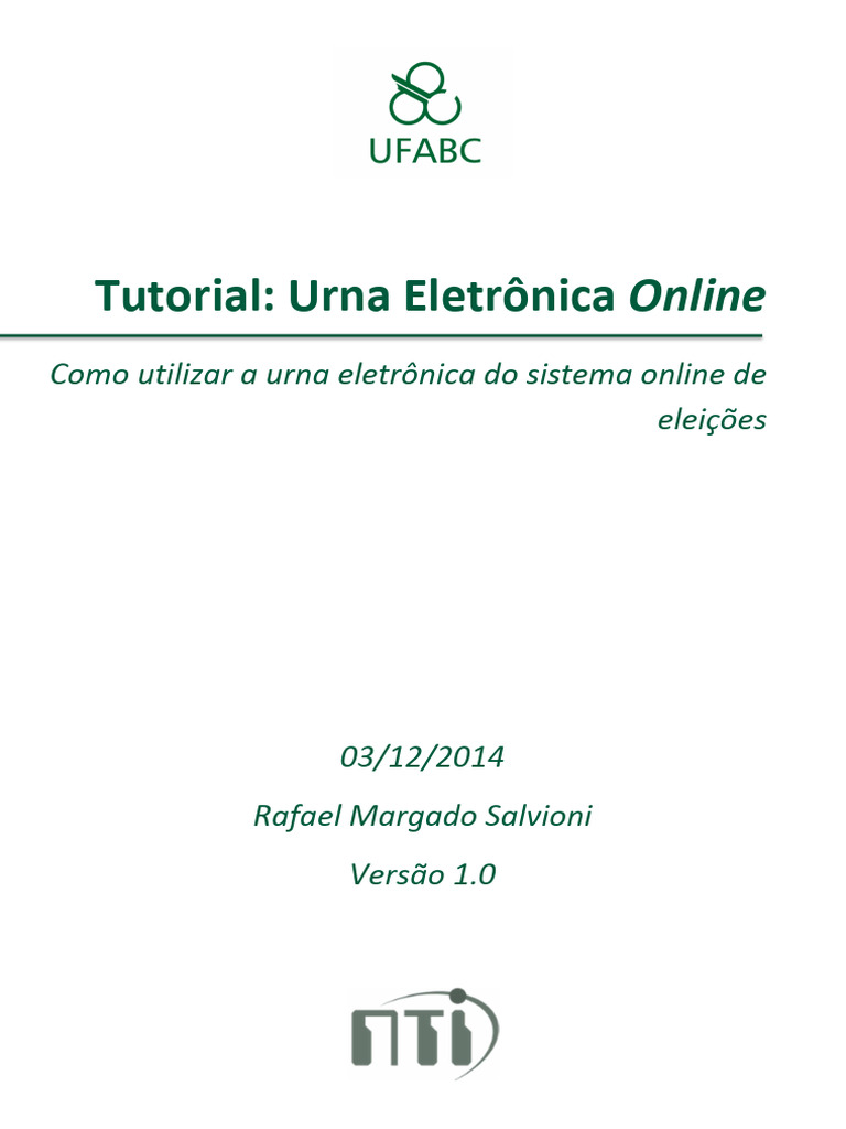 Tutorial Urna Eletronica | PDF