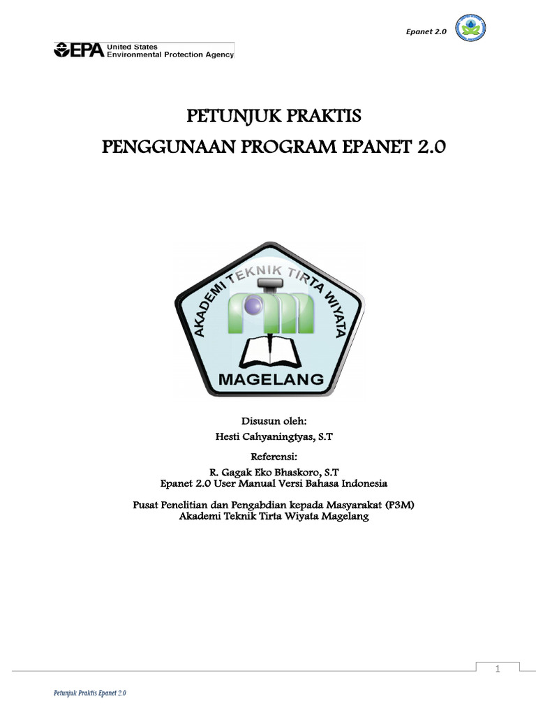 Petunjuk Praktis Epanet 2.0 | PDF