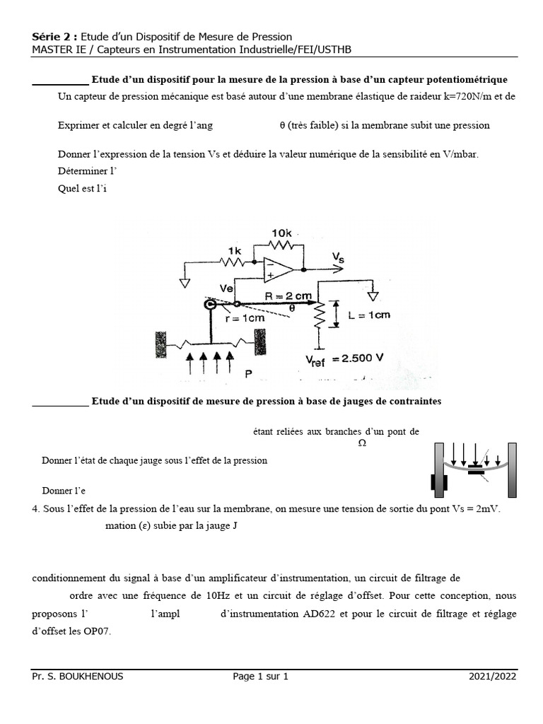 Serie2 Mesure Pression | PDF