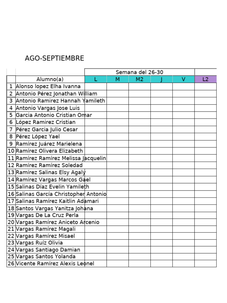 pase de lista | PDF