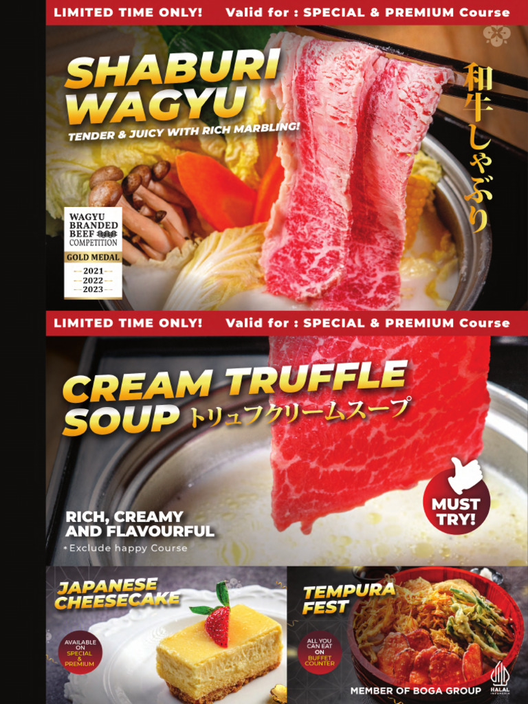 Shaburi Kintan TSM Bali - Menu Grand | PDF