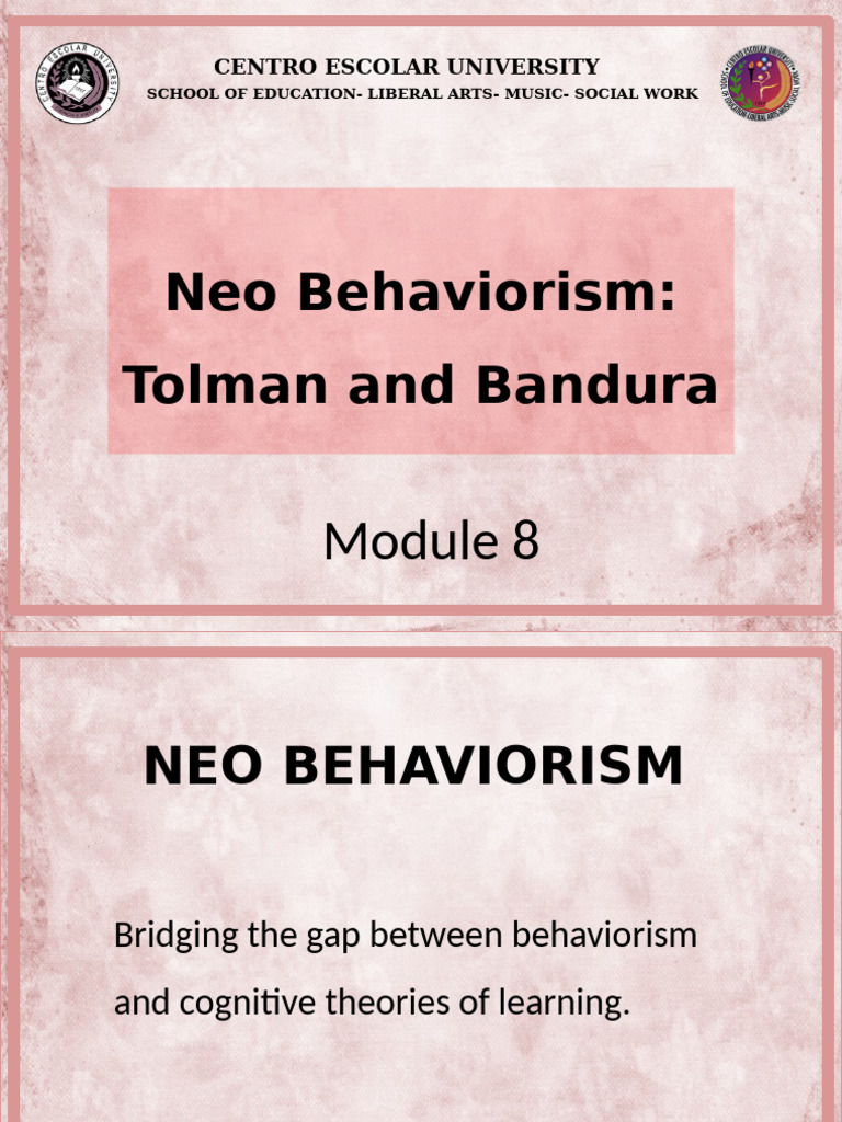 Module-8-Neo-Behaviorism | PDF