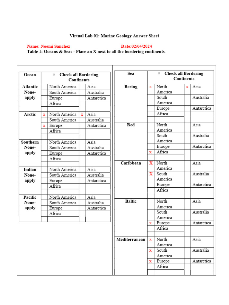 Noemi Sanchez Lab Worksheet | PDF