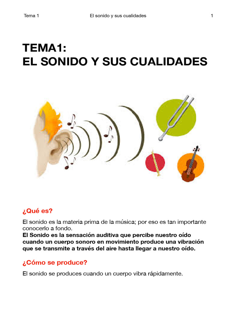 Cualidades Del Sonido | PDF | Sonido | Escuchando