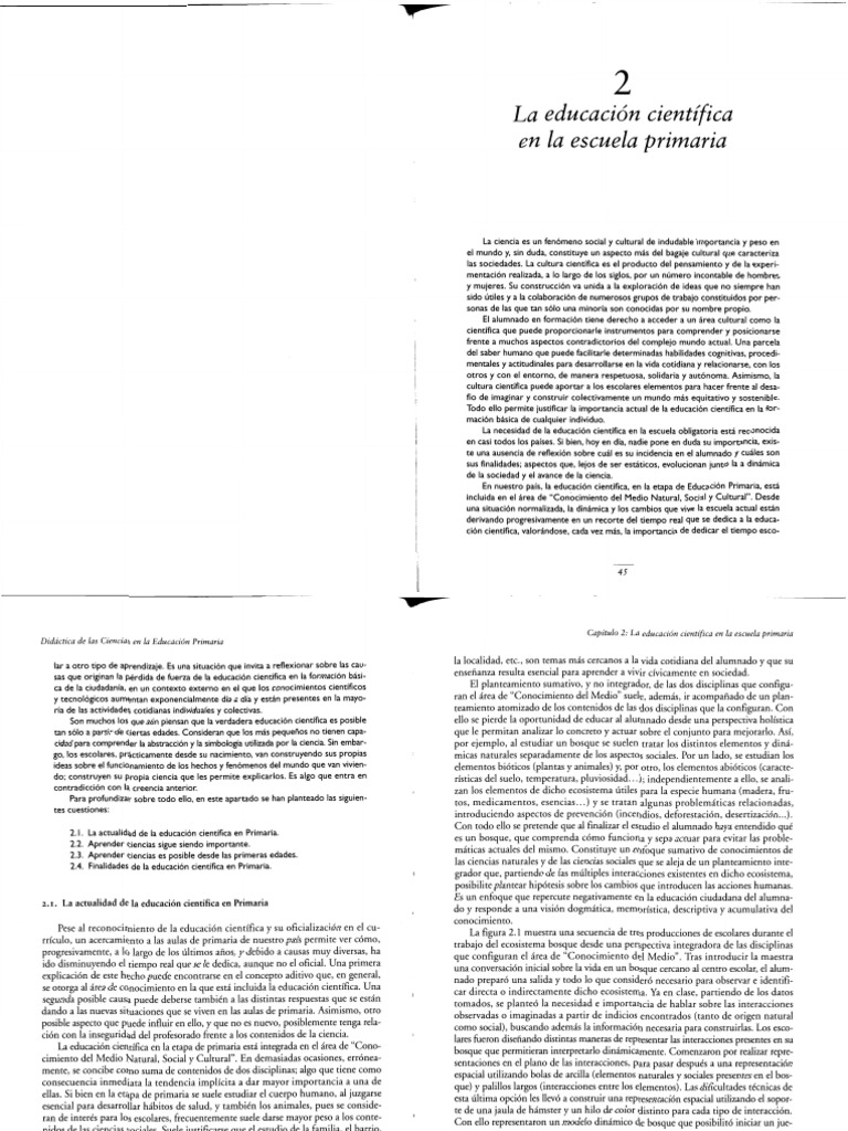 Pujol La Educaci N Cient Fica en La Escuela Primaria | PDF