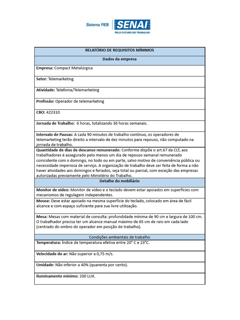 Relatório de requisitos mínimos.docx | PDF