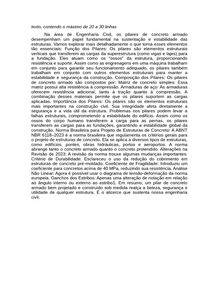 Dimensionamento de Pilares de Concreto Armado | PDF Dimensionamento de Pilares de Concreto Armado | PDF