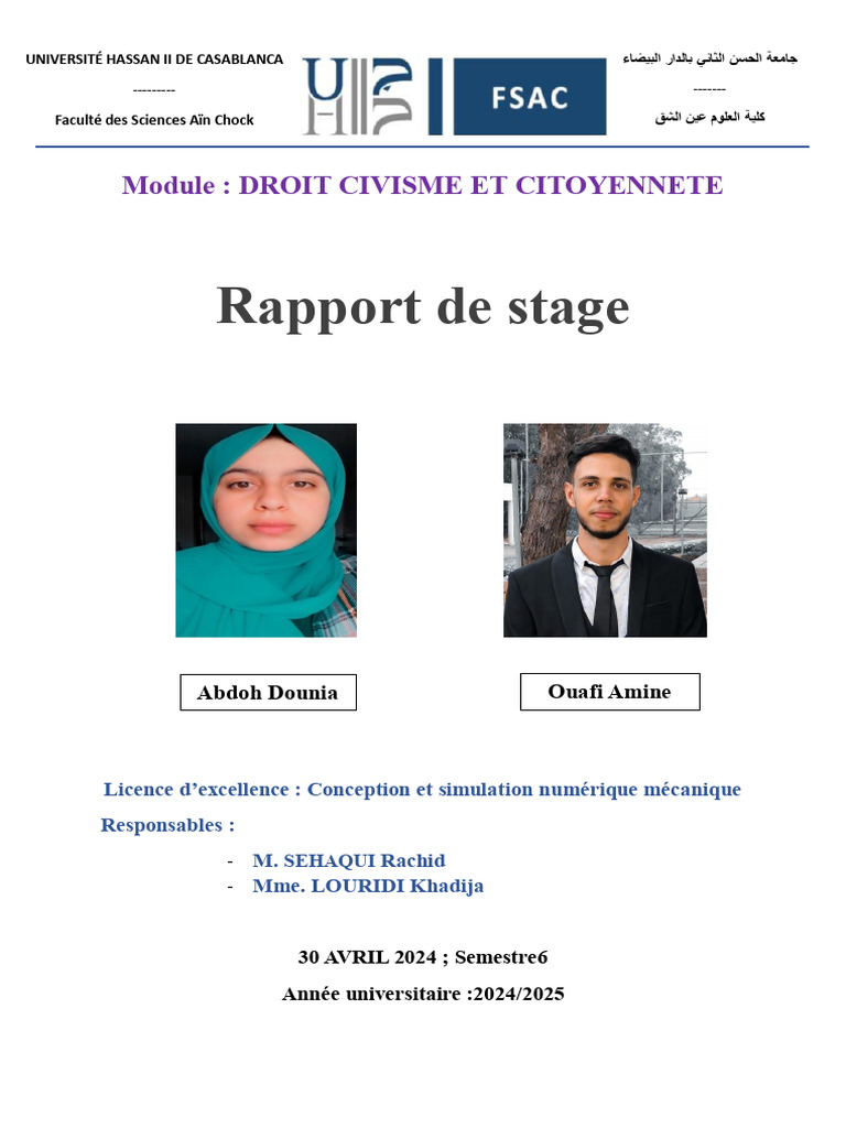 Rapport de Stage Ddc-1 | PDF