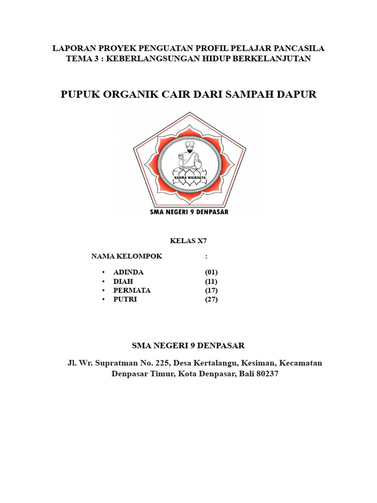 Format Laporan Projek Tema 3 | PDF